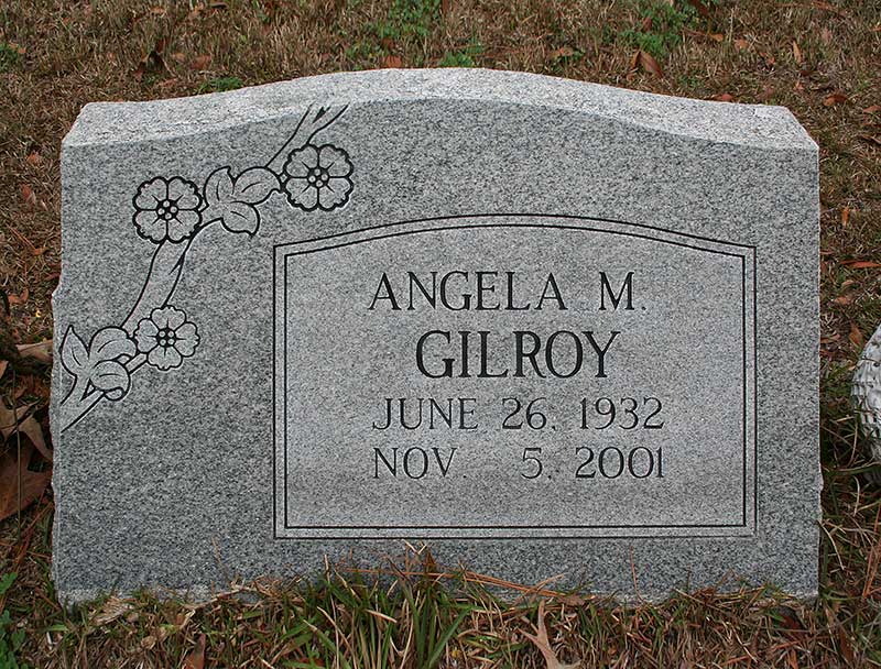 Angela M. Gilroy Gravestone, Hague Cemetery