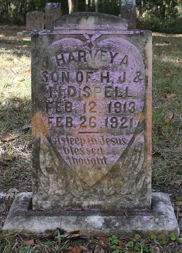 Harvey A. Spell Gravestone, Newnansville Cemetery